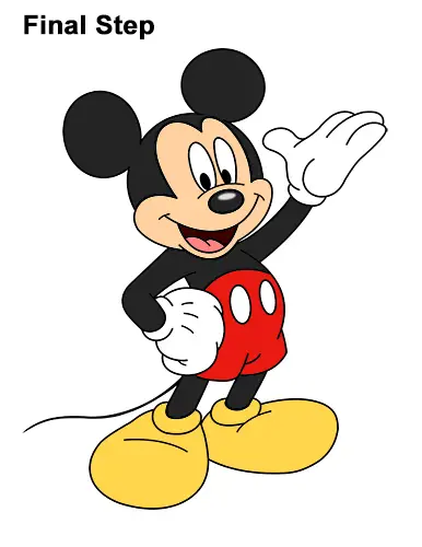 How To Draw Mickey Mouse Full Body 