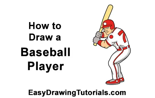 How To Draw A Baseball Player VIDEO Step by Step Pictures
