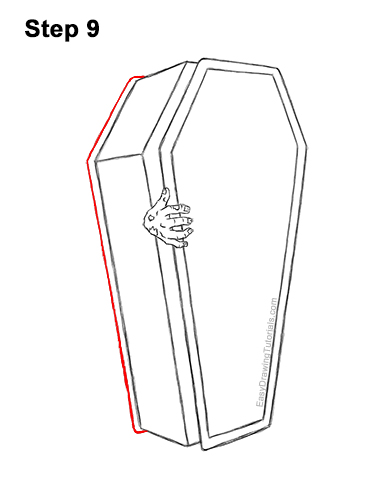 Open Coffin Drawing