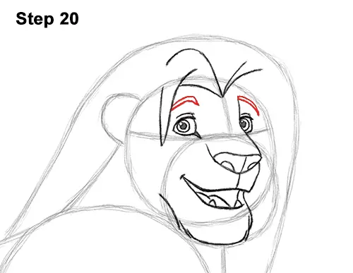 How to Draw Simba (Grown Up)